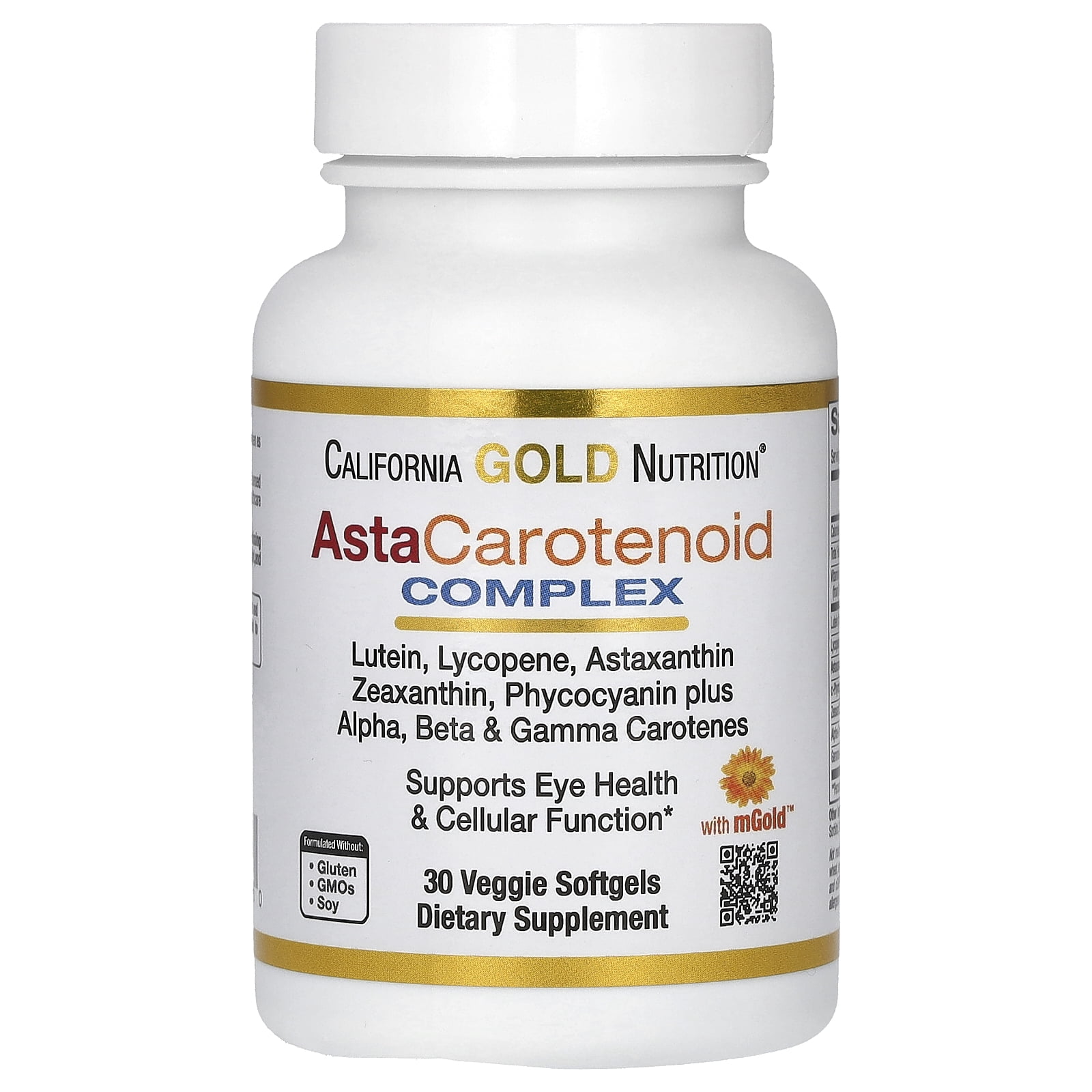California Gold Nutrition® AstaCarotenoid Complex, Lutein, Lycopene ...