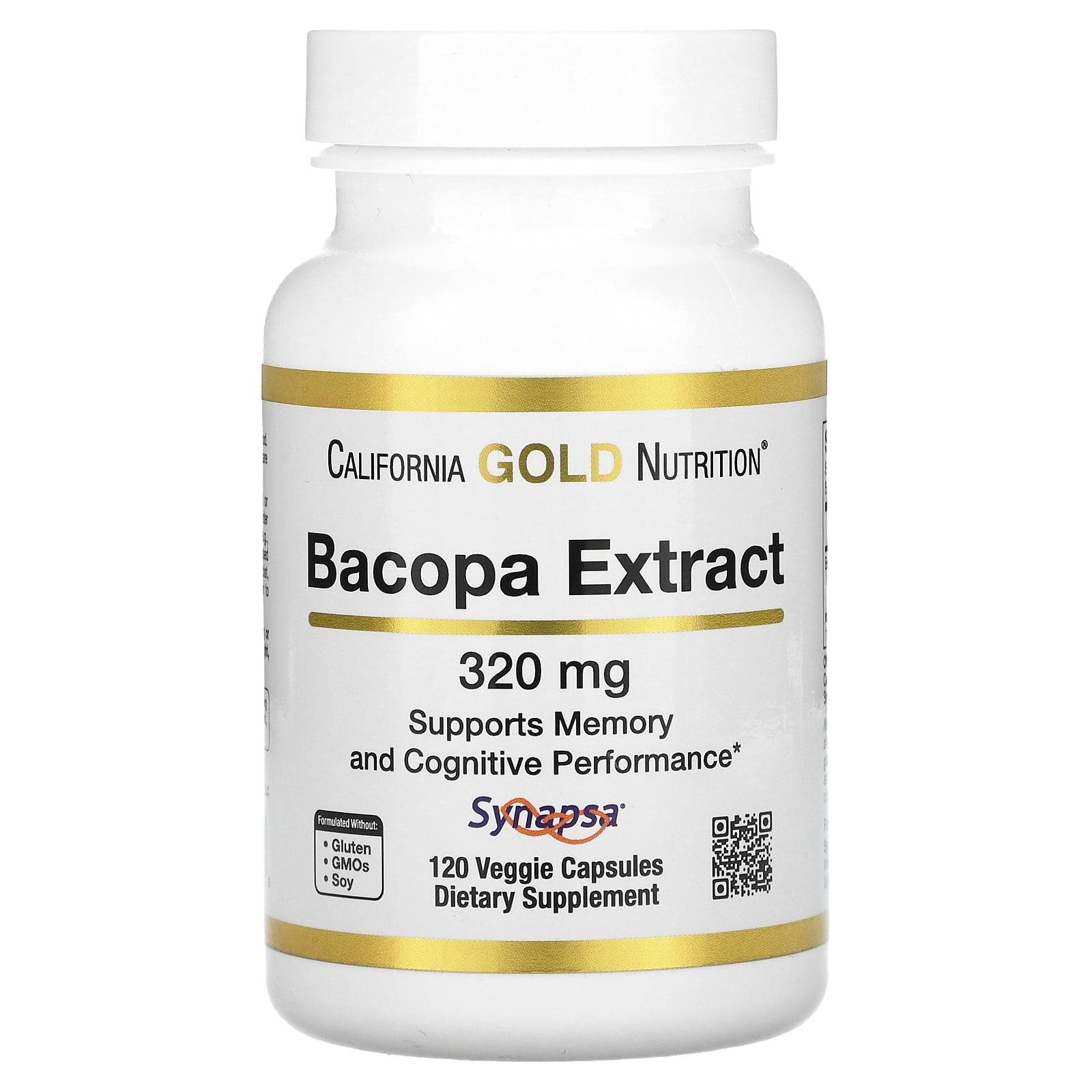 California Gold Nutrition Bacopa Extract, 320 mg, 120 Veggie Capsules ...