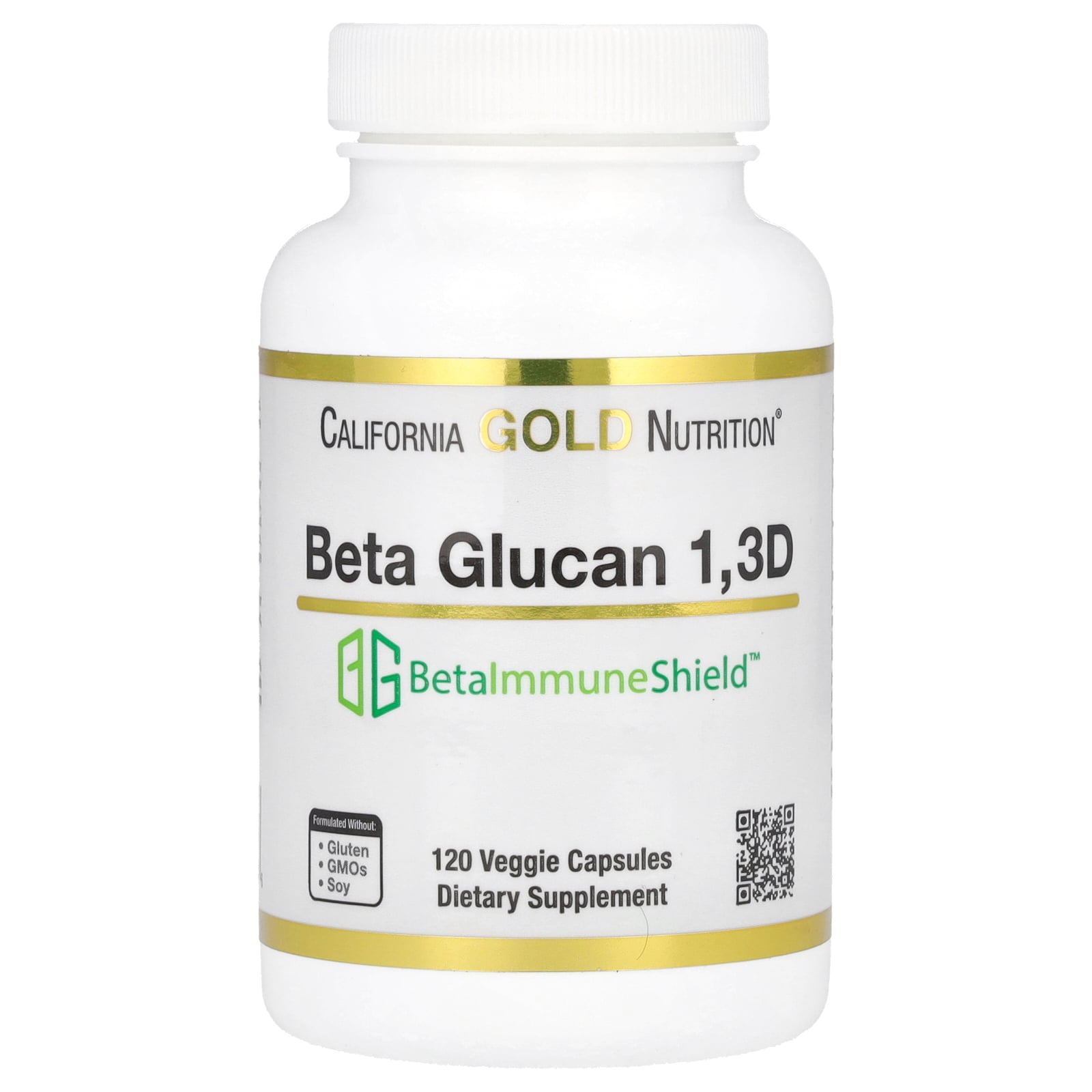 California Gold Nutrition Beta Glucan 1,3D with BetaImmuneShield™, 125 ...
