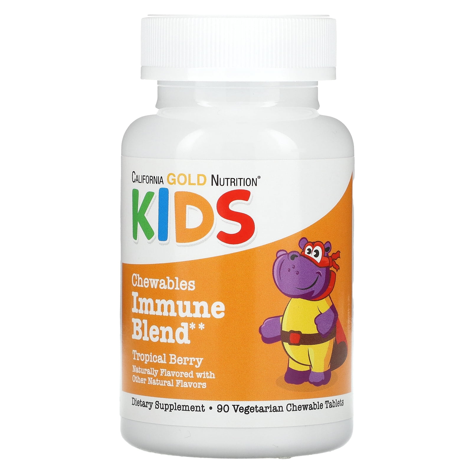 California Gold Nutrition Chewable Immune Blend with Vitamin A, Vitamin ...