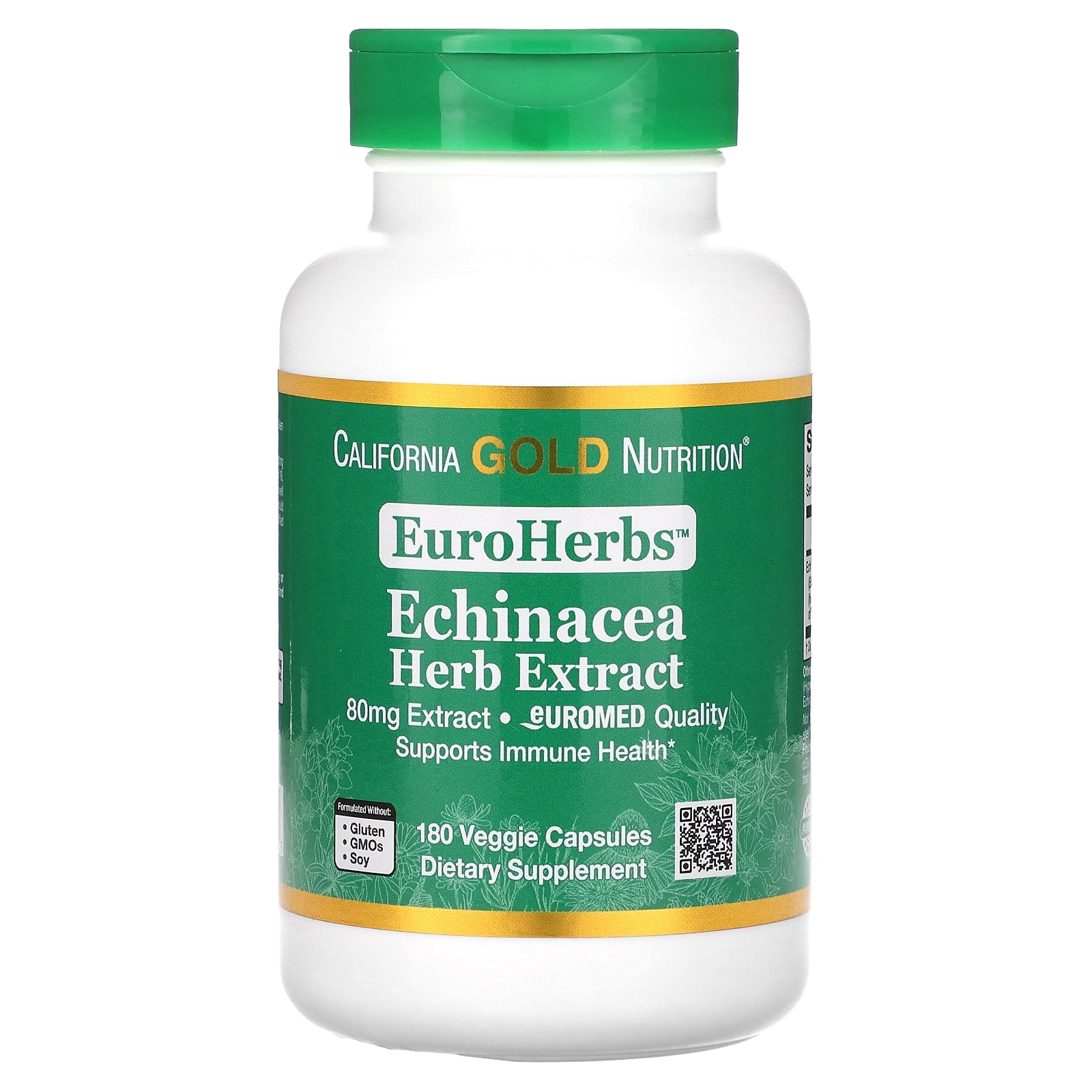 California Gold Nutrition EuroHerbs, Echinacea Herb Extract, Euromed ...