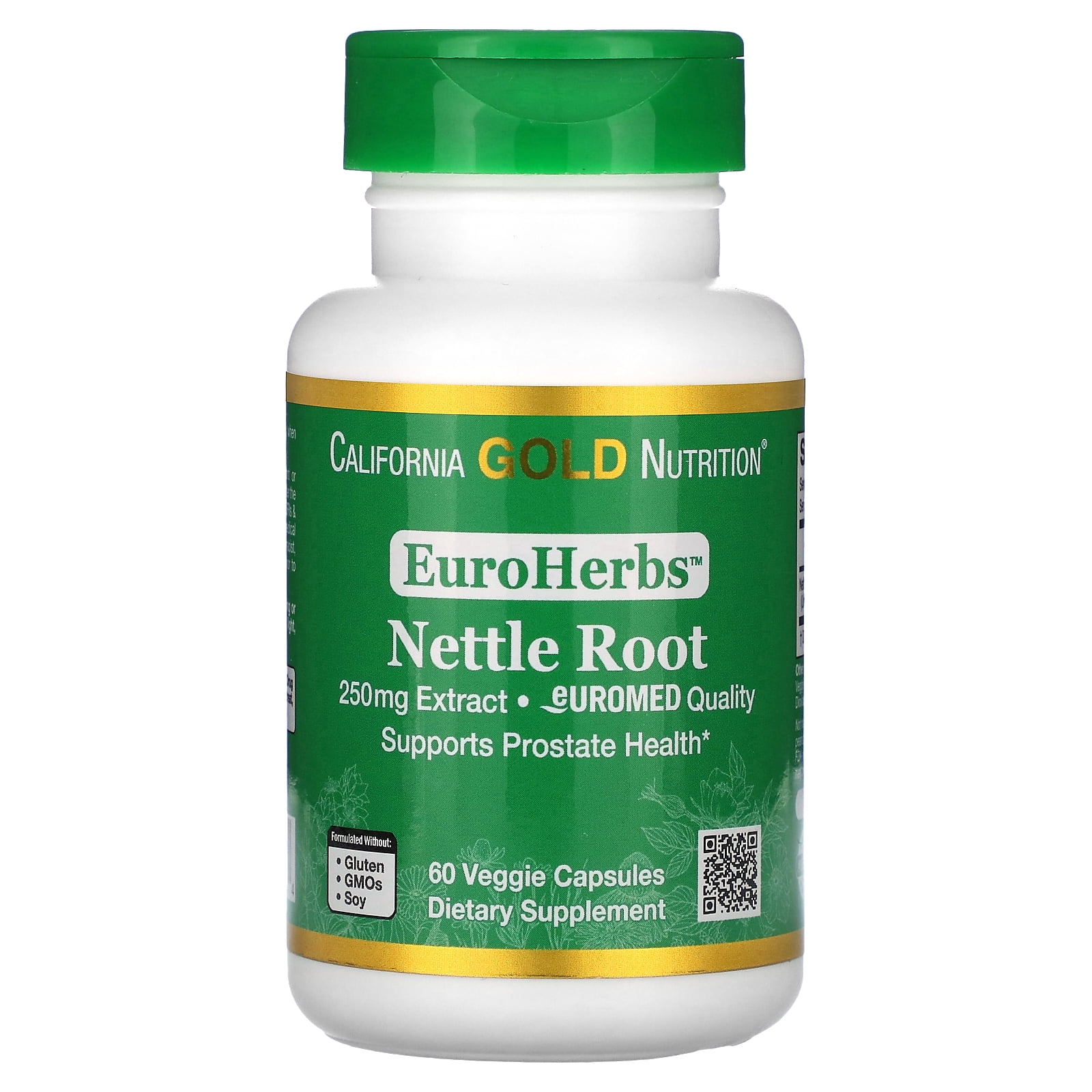 California Gold Nutrition EuroHerbs, Nettle Root Extract, Euromed ...