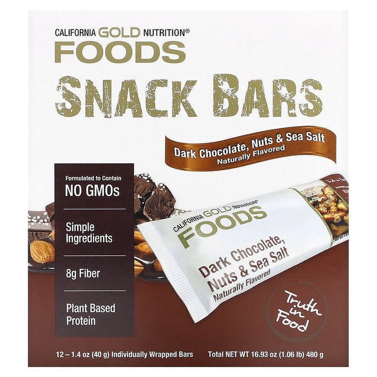 California Gold Nutrition, Foods, Dark Chocolate, Nuts, & Sea Salt ...