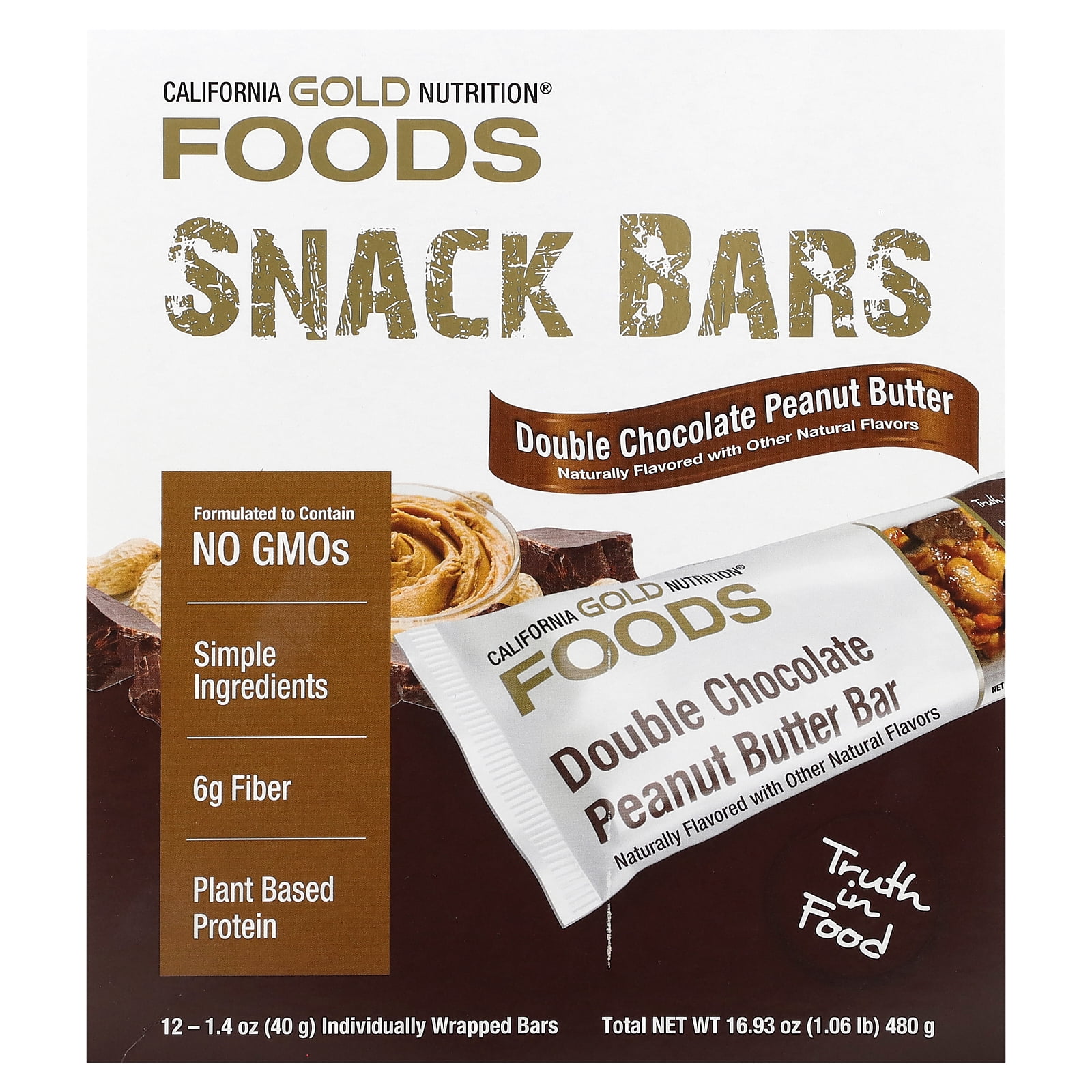California Gold Nutrition Foods, Double Chocolate Peanut Butter Flavor ...
