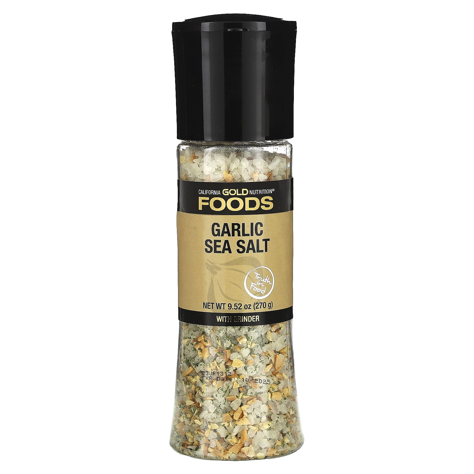 California Gold Nutrition, Garlic Sea Salt Grinder, 9.52 oz, Kosher ...