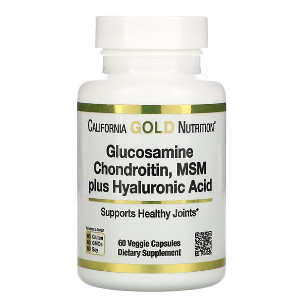 California Gold Nutrition Glucosamine Chondroitin, MSM plus Hyaluronic ...