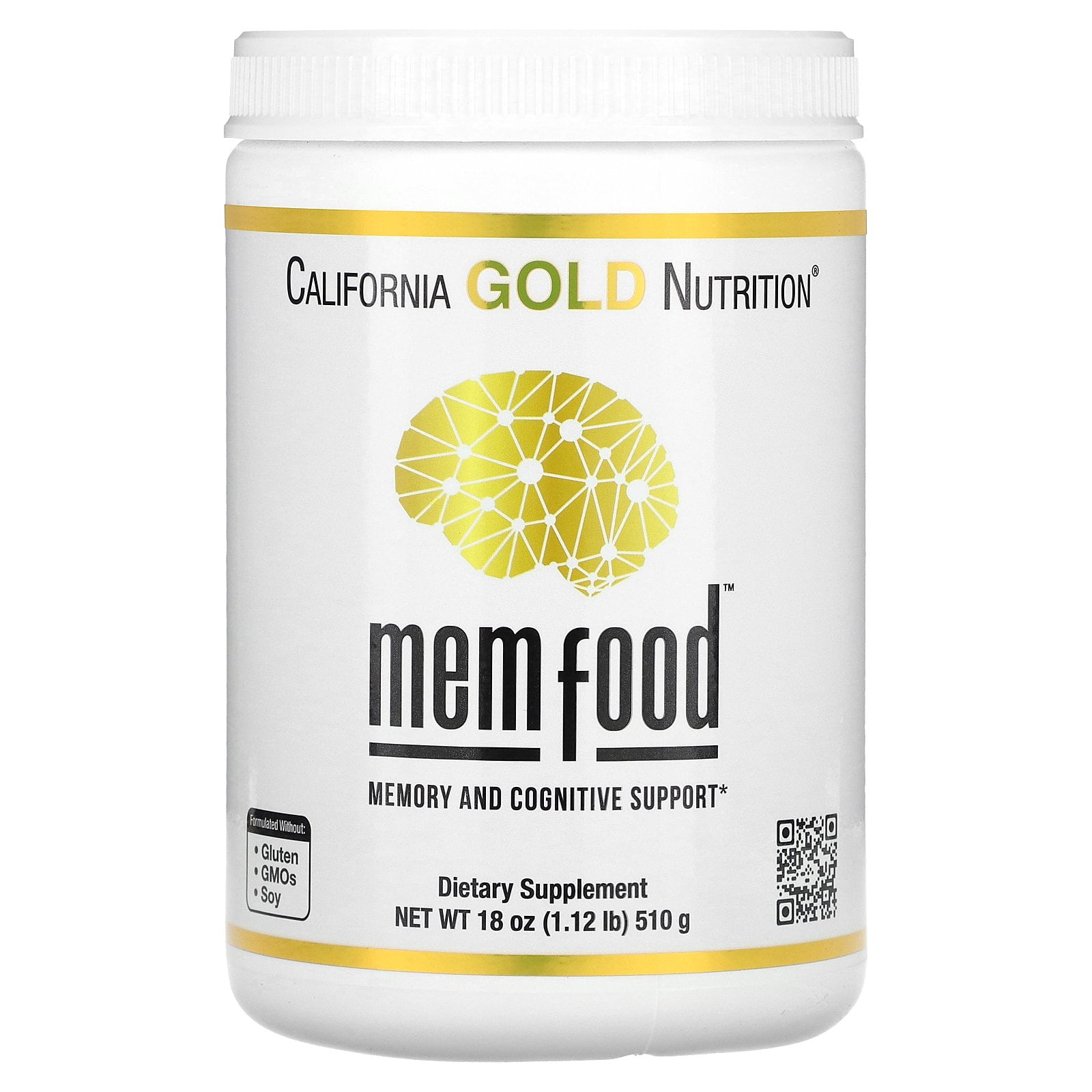 California Gold Nutrition MEM Food, Memory & Cognitive Support, 1.12 lb ...