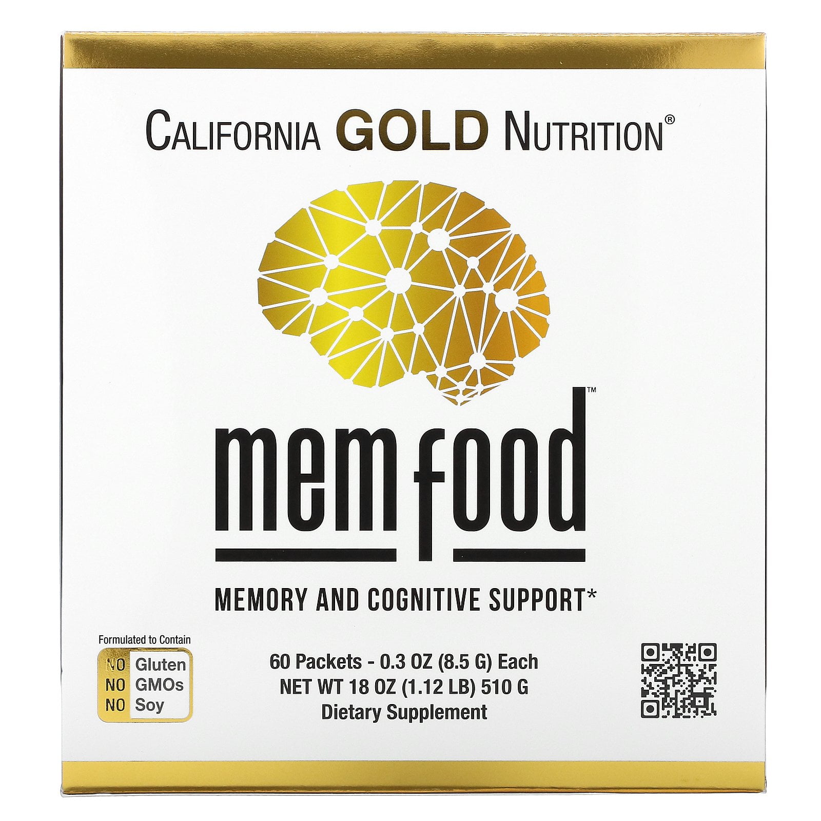 California Gold Nutrition MEM Food, Memory & Cognitive Support with MEM ...