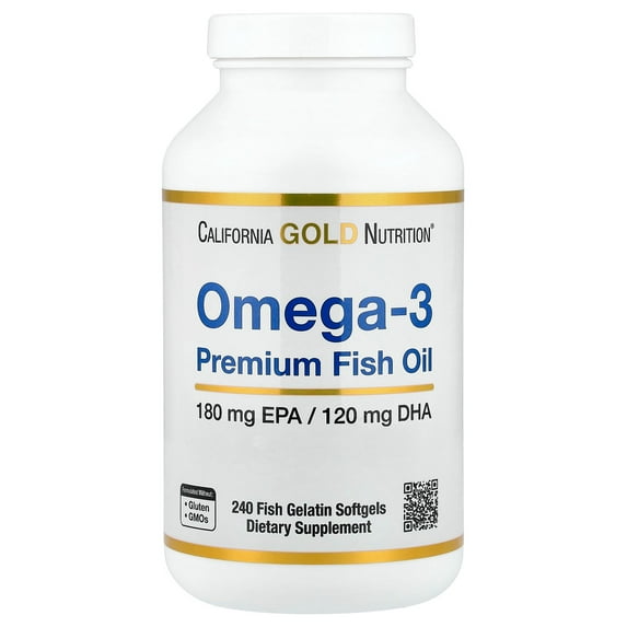 California Gold Nutrition Omega-3, Premium Fish Oil, 240 Softgels, EPA DHA - Walmart.com