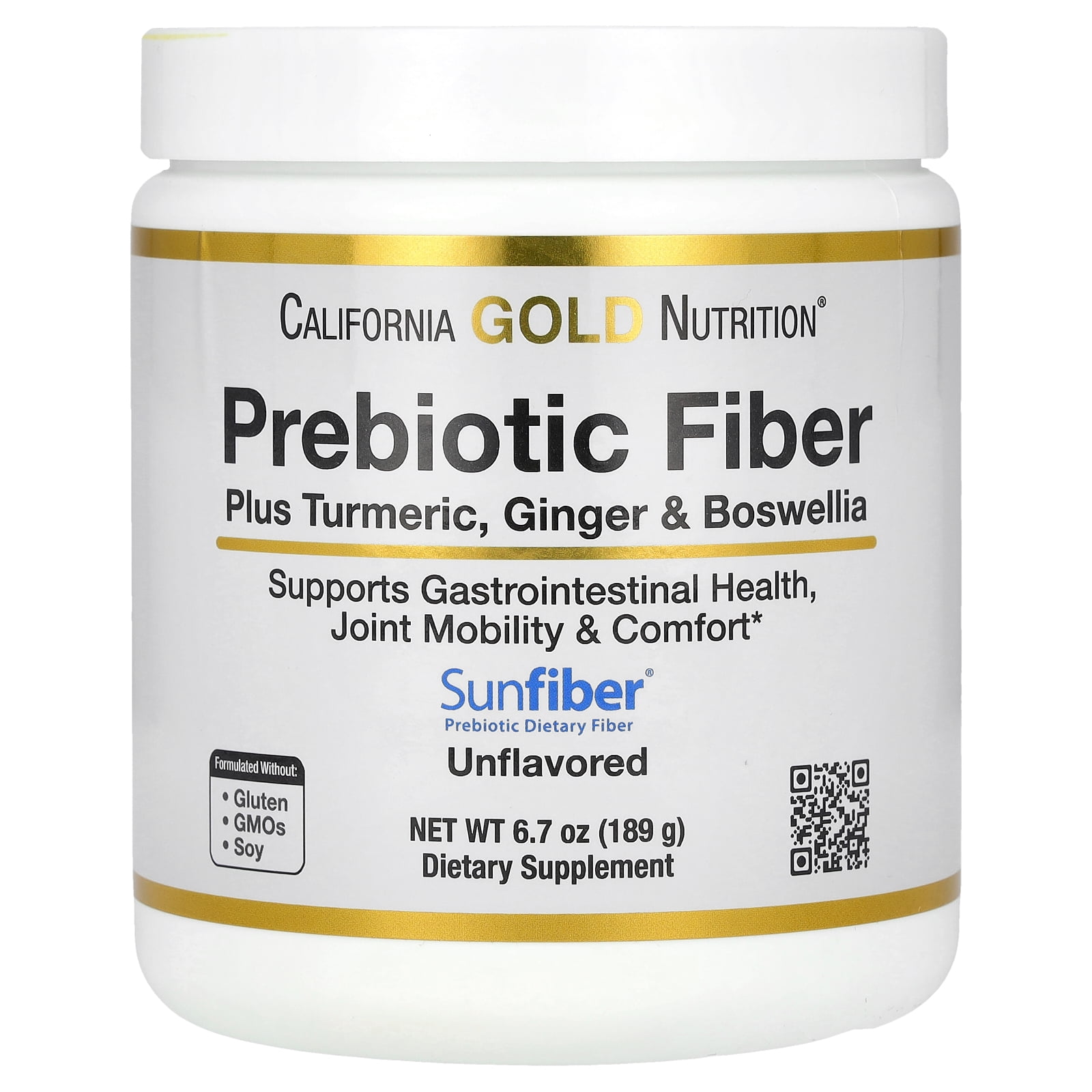 California Gold Nutrition Prebiotic Fiber Plus Turmeric Extract ...
