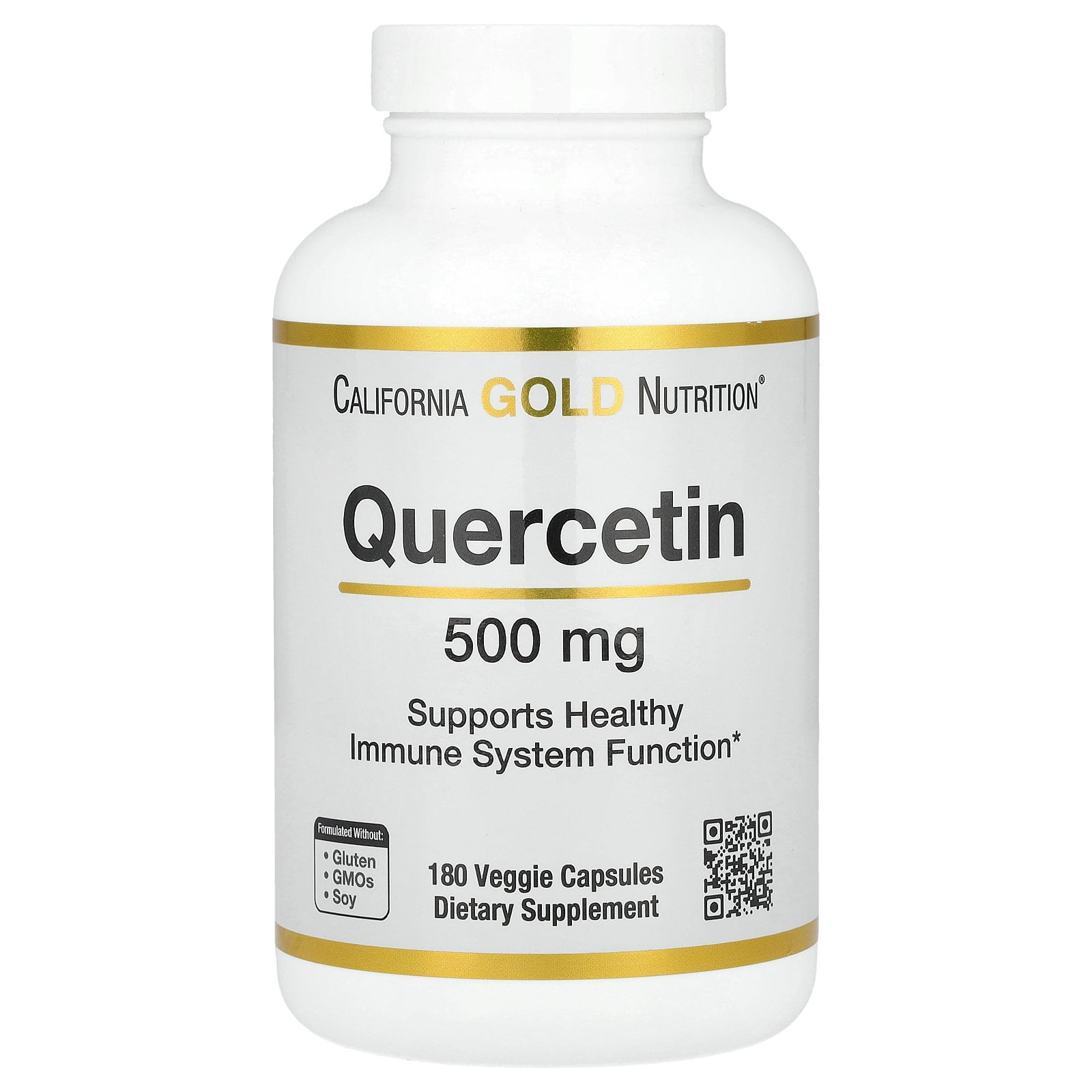 California Gold Nutrition Quercetin, 500 mg, 180 Veggie Capsules ...