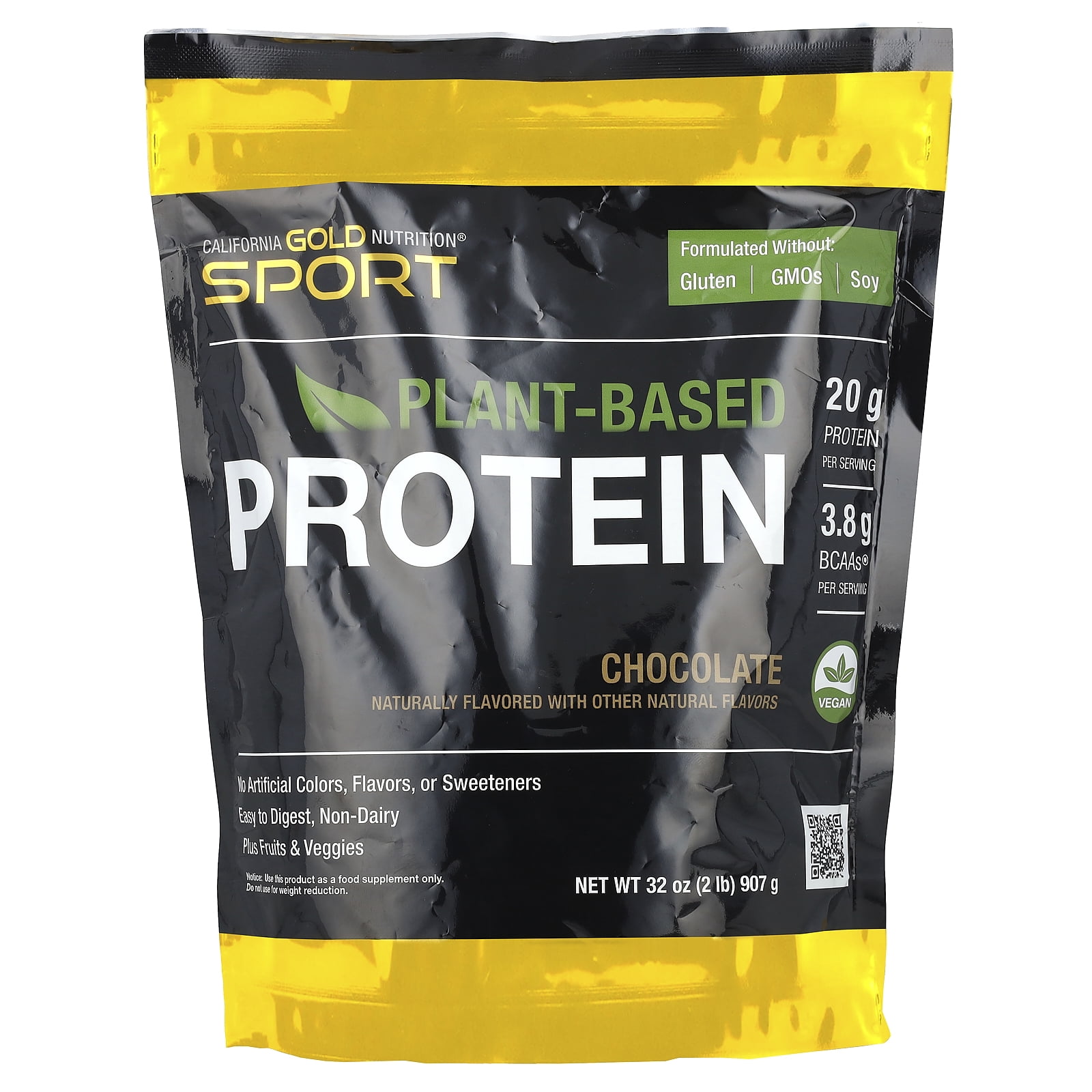 California Gold Nutrition Sport, Plant-Based Protein with Organic Brown ...