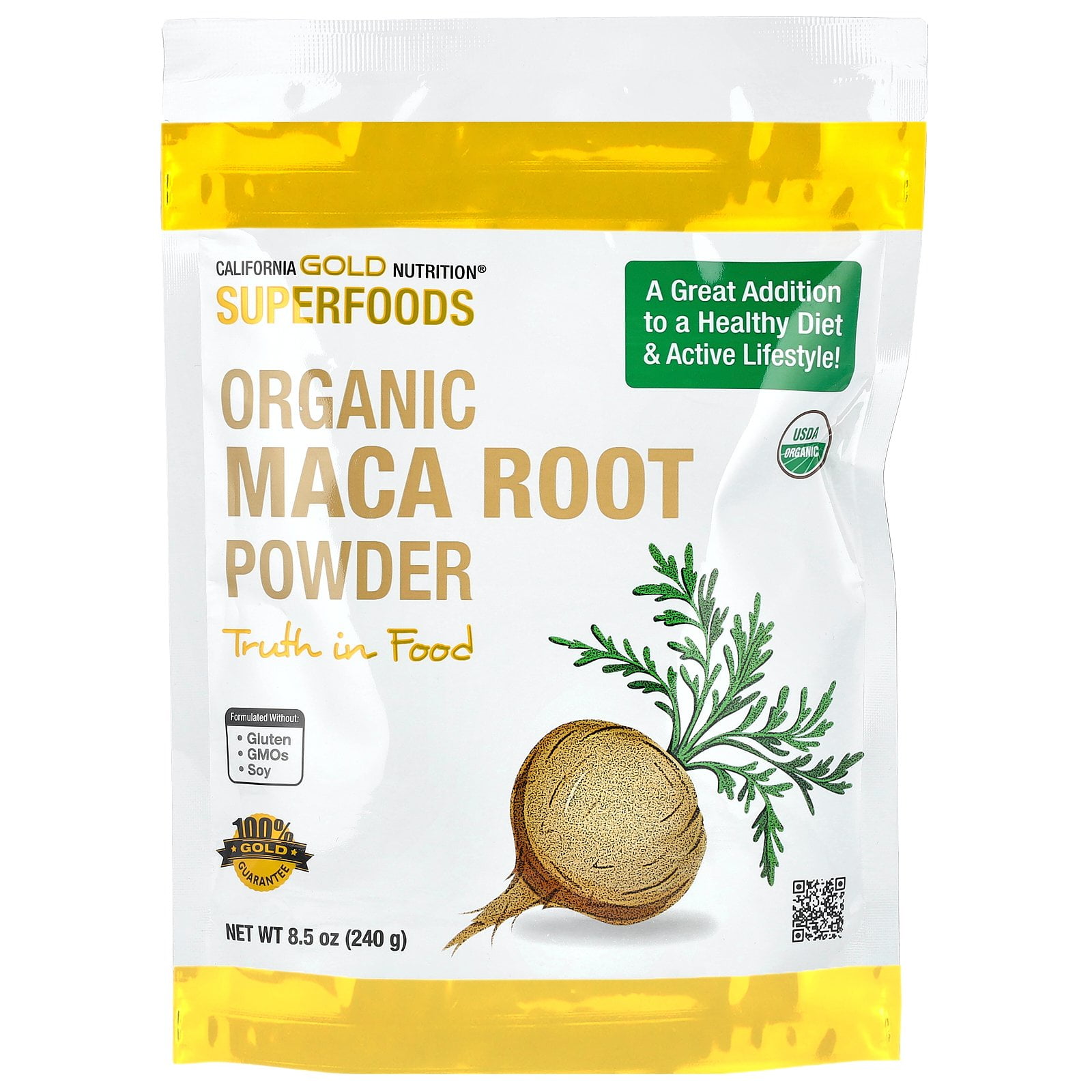 California Gold Nutrition Organic Maca Root Powder, Peruvian Superfood ...