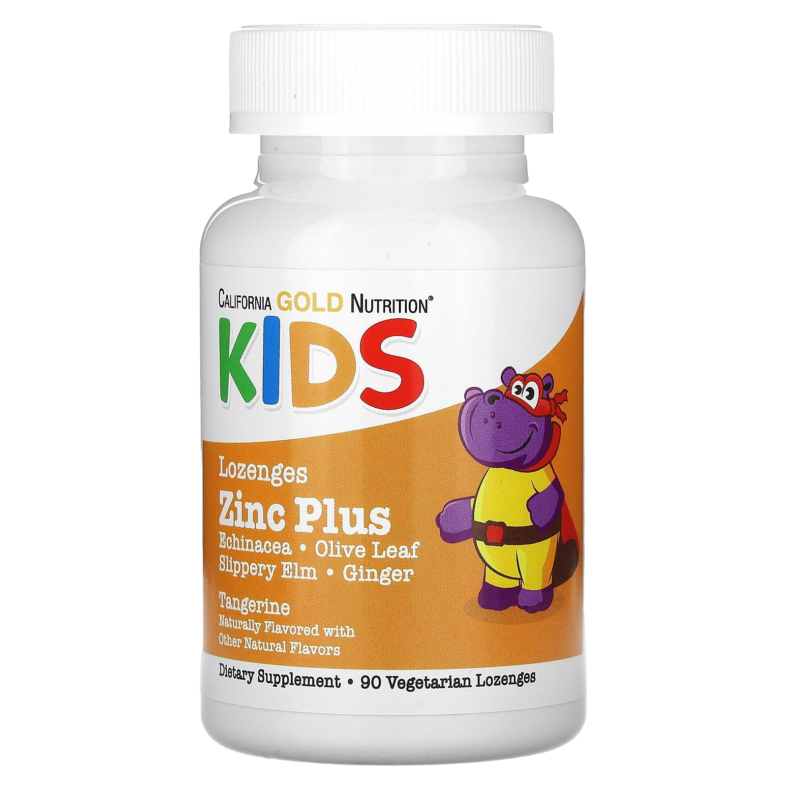 California Gold Nutrition Zinc Plus Lozenge For Children, Natural ...