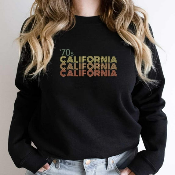 California Golden State 70s Retro Style Graphic Tee, Vintage Aesthetic ...