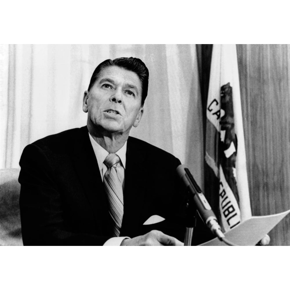 California Gov. Ronald Reagan Reads A Statement Disclosing That He Did ...