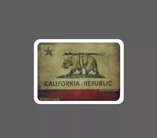California Grizzly Sticker Surfer Retro New Sticker Phone Decal Water ...