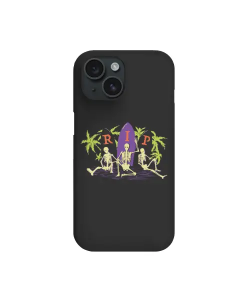 California Halloween RIP Surf Skeleton Phone Case for iPhone 16 15 14 ...
