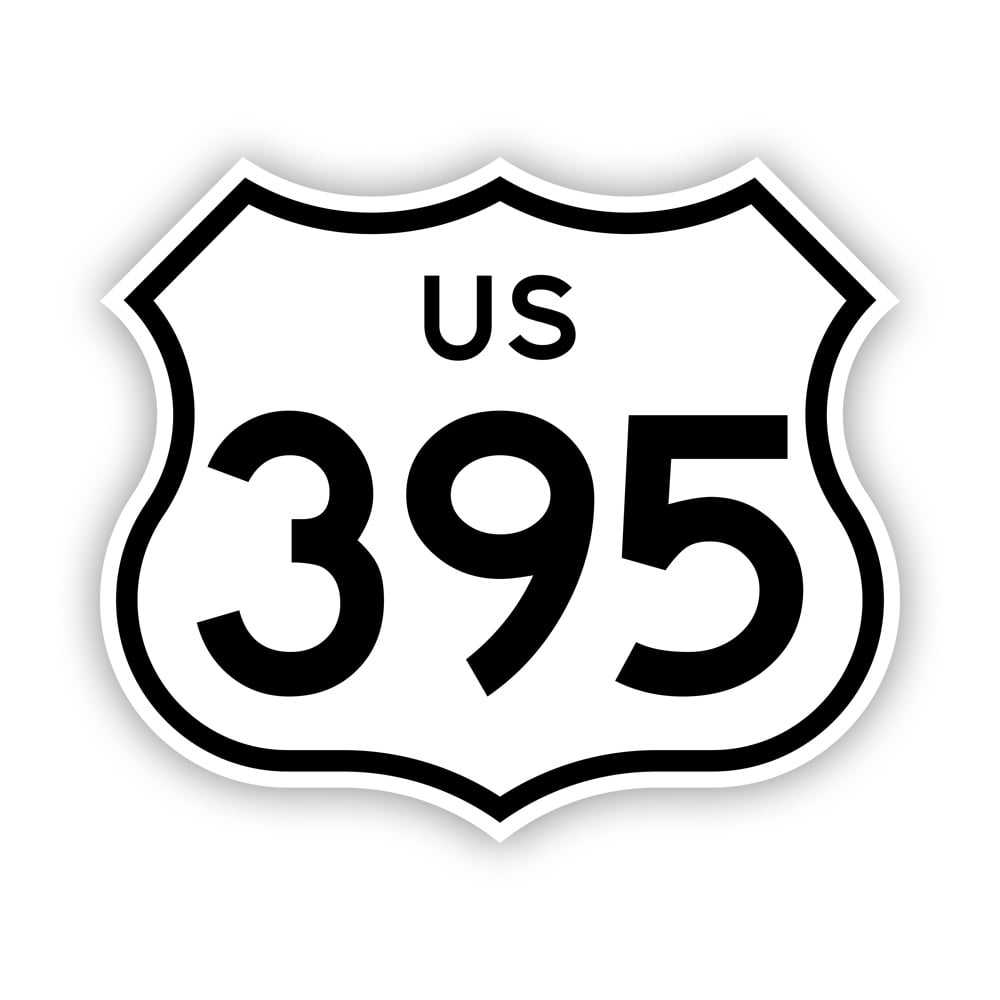 California Highway 395 Sign Sticker Decal - Self Adhesive Vinyl ...