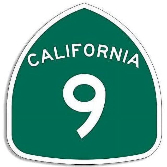 California Highway 9 Sign Shaped 3M Reflective sticker| Decal CA Santa ...