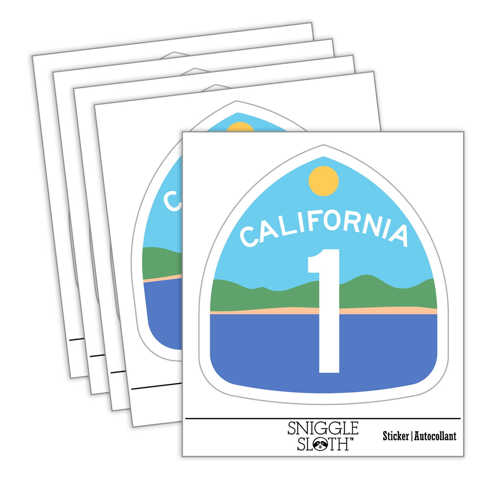 California Highway One Pacific Coast Scenery Sign Car Window Bumper ...