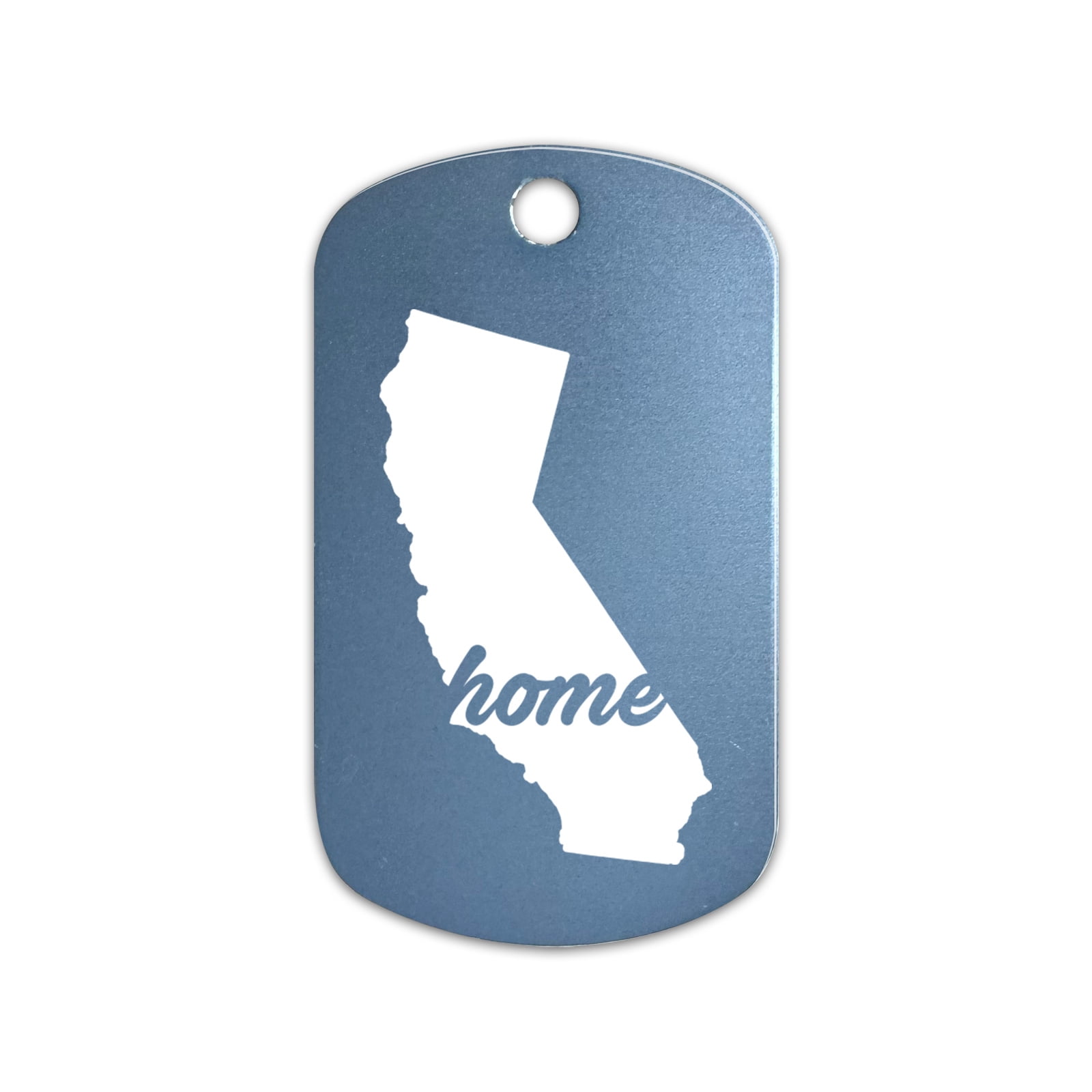 California Home GI Dog Tag Aluminum Keychain state shaped ca love ...