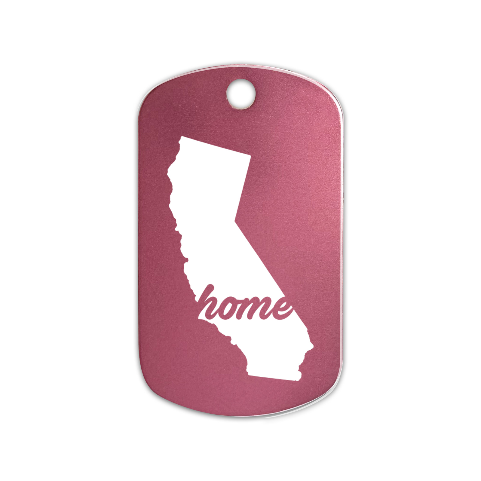 California Home GI Dog Tag Aluminum Keychain state shaped ca love ...