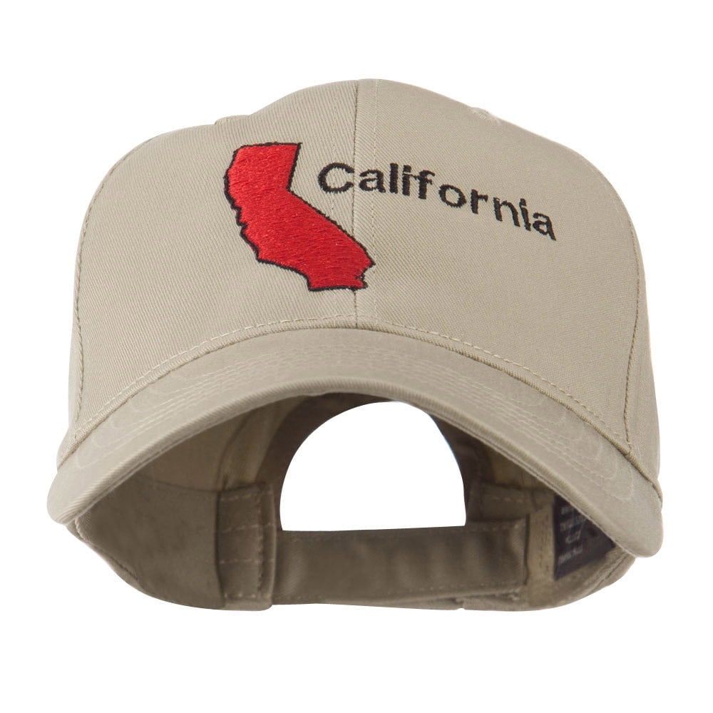 California Image with Wording Embroidered Cap - Khaki OSFM - Walmart.com