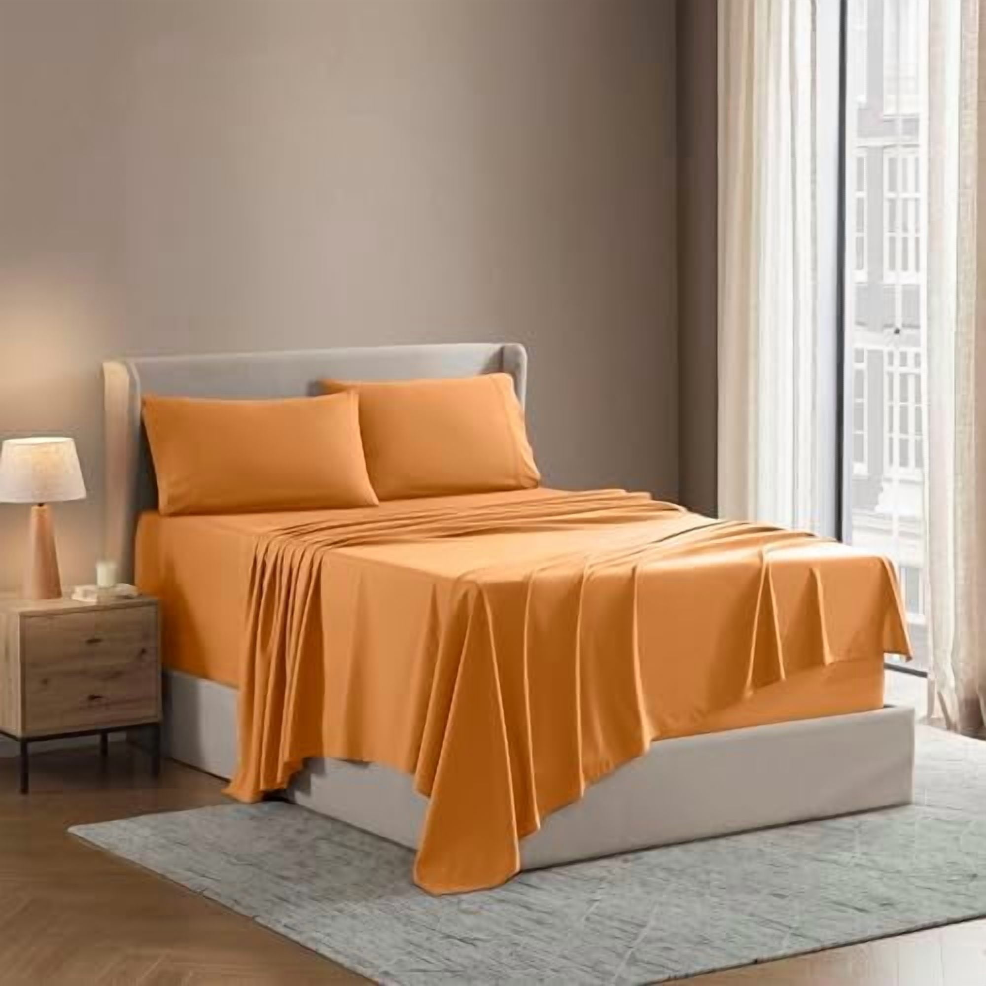 California King Sheet Set - 1800 Ultra-Soft Microfiber Cal King Bed ...