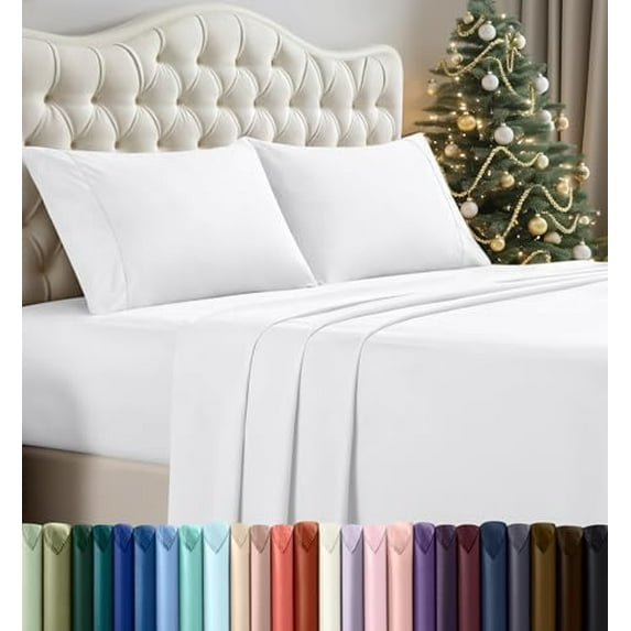 California King Sheet Set – 4 Piece Bed Sheets for Cal King Size Bed ...