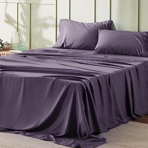 California King Sheet Sets - 4 Pieces Soft Cal King Sheets - Breathable ...