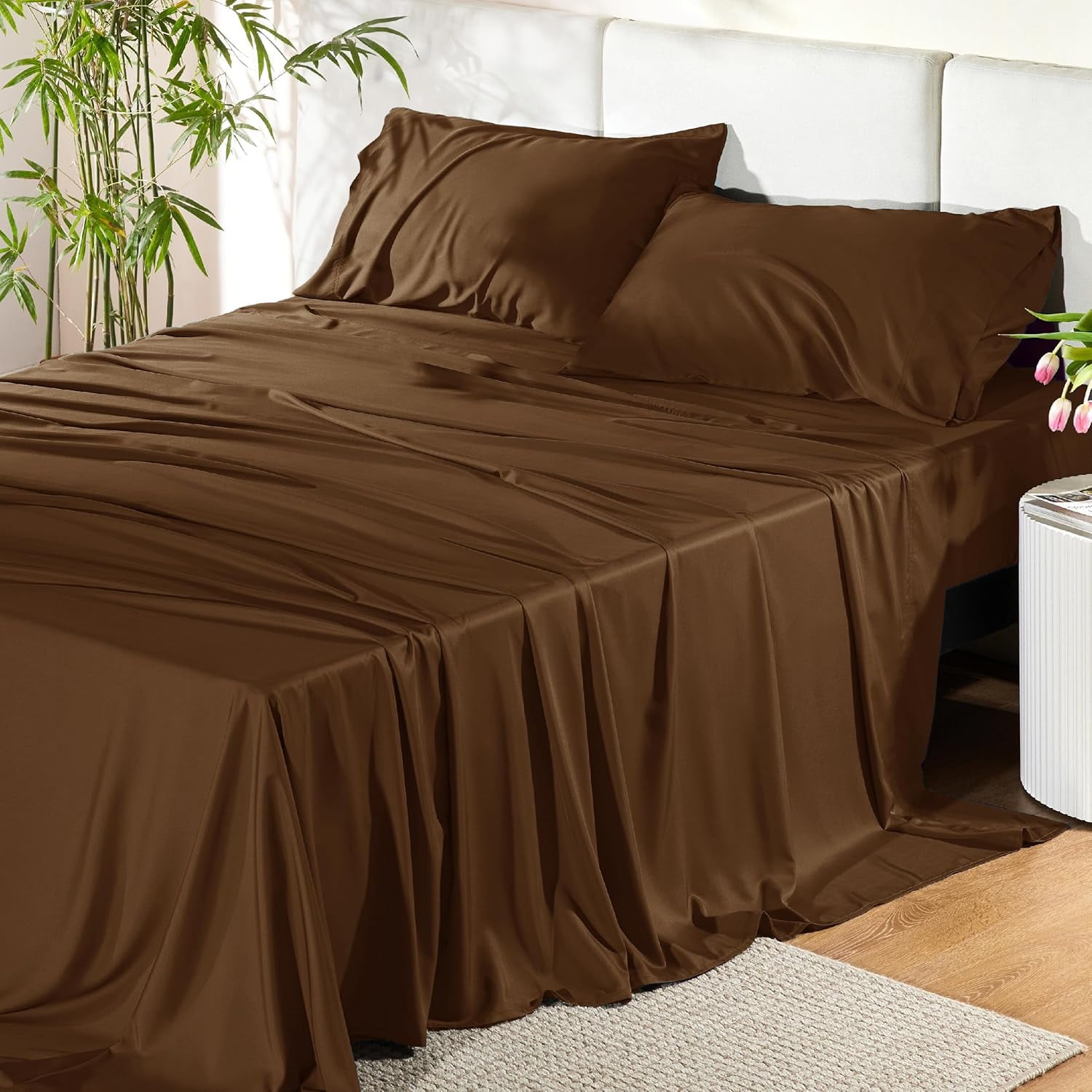 California King Sheet Sets, Cooling Sheets for Hot Sleepers, Rayon ...