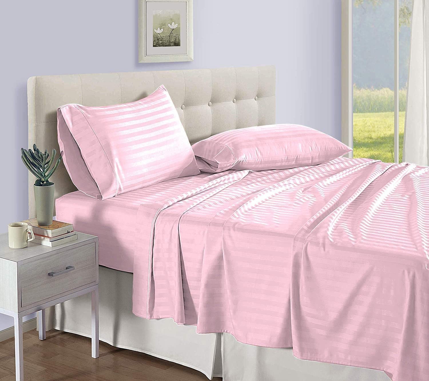 California King Size 500-Thread-Count 4-PCs Bed Sheet Set, Luxury ...