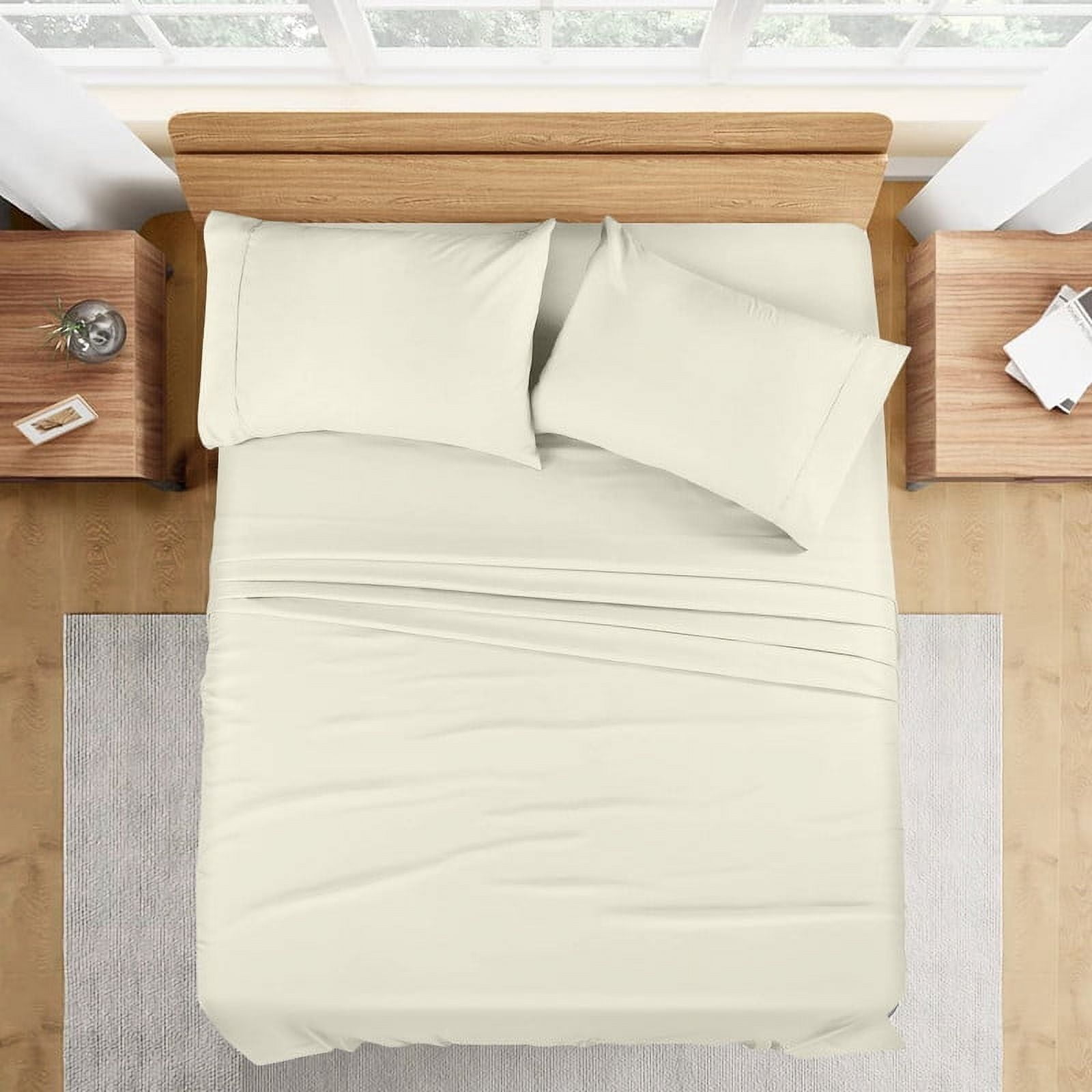 California King Size 6-Piece Bed Sheets Set - 1200 Thread Count Sheets ...