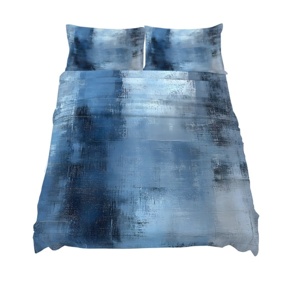 California King Size Abstract Blue Art Sheet Sets Retro Gradient Blue ...