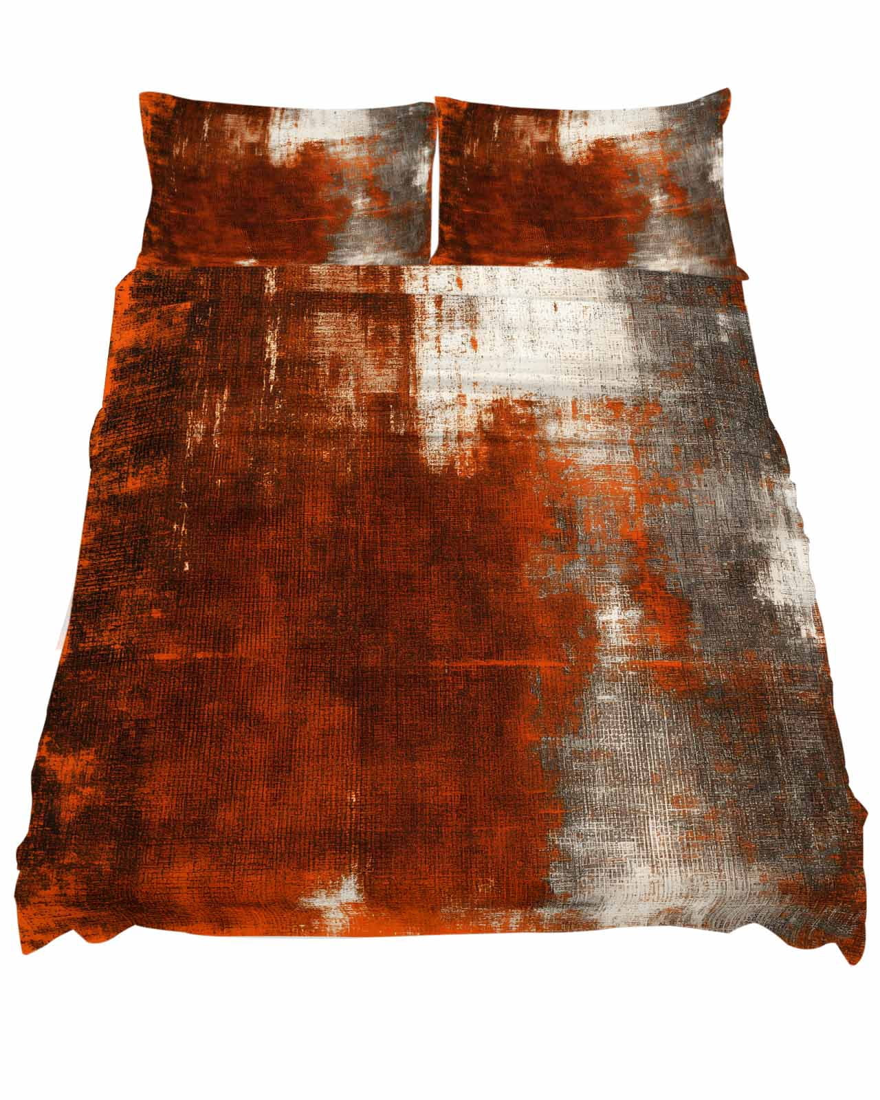 California King Size Abstract Collage Art Sheet Sets Vintage Red Oil ...
