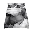 California King Size Abstract Ombre Grey Black Marble Sheet Sets Modern ...