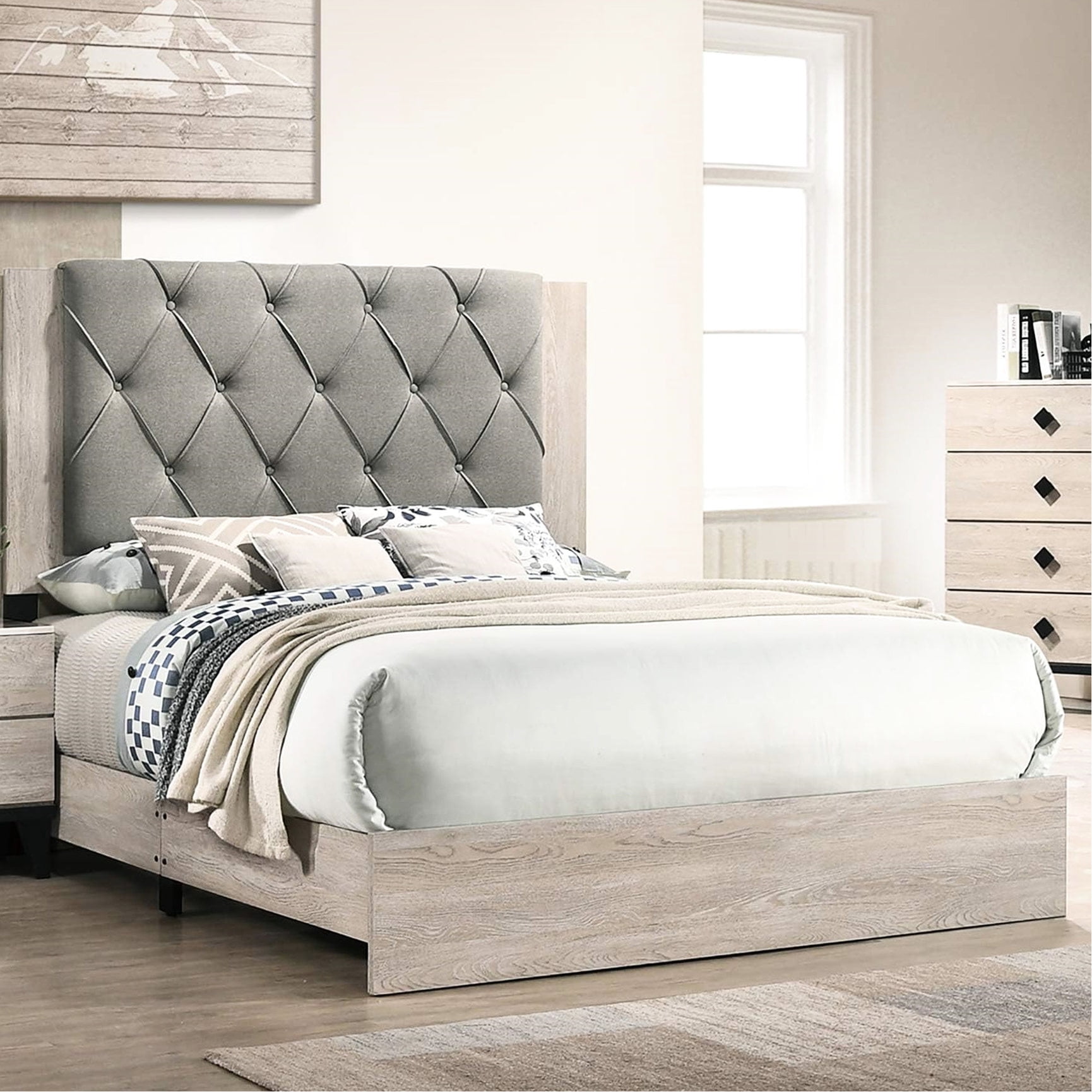 California King Size Bed - Contemporary Lines - Bedroom Furniture ...