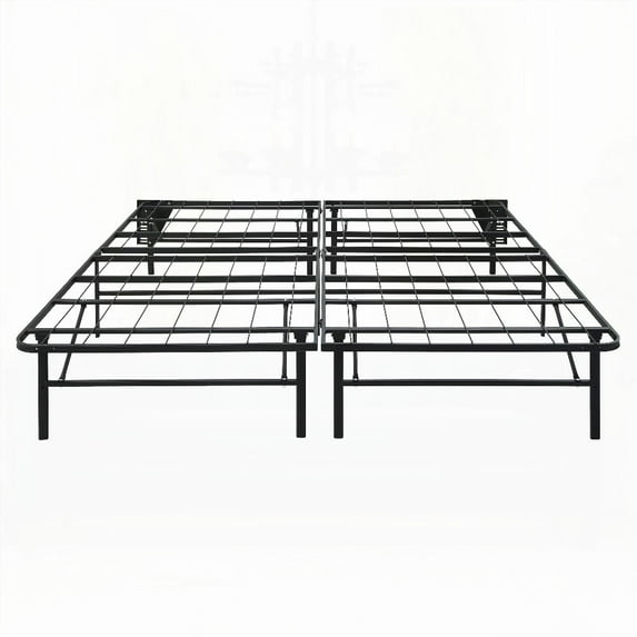 California King Size Black Metal Foldable Bed Frame, High Profile 14 ...