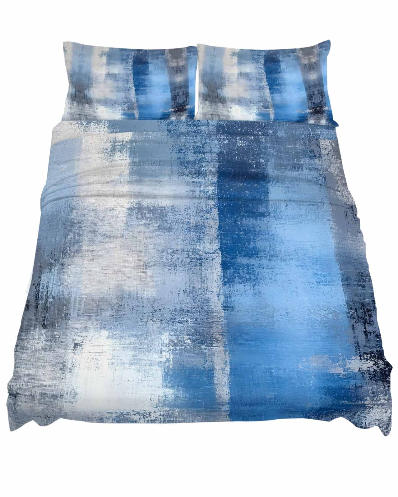 California King Size Blue Blue Sheet Sets Grey Abstract Art Graffiti ...