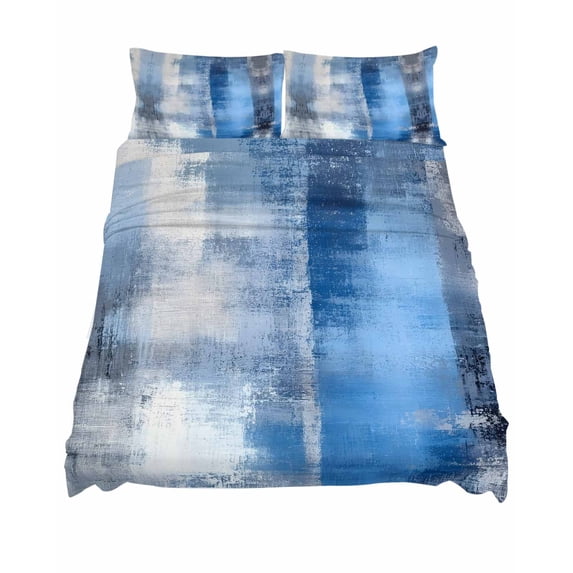 California King Size Blue Blue Sheet Sets Grey Abstract Art Graffiti ...