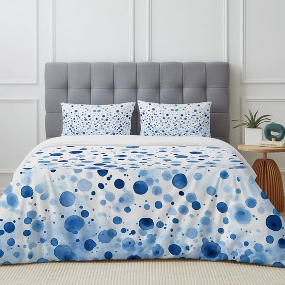 California King Size Duvet Cover 4 Piece Bedding Set Abstract Blue ...