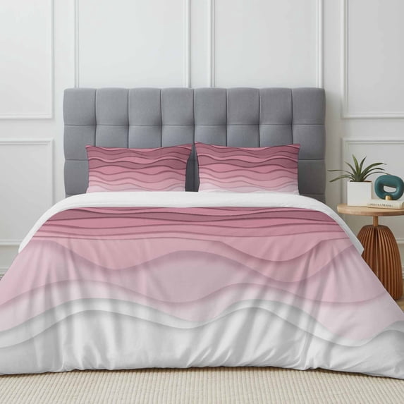 California King Size Duvet Cover 4 Piece Bedding Set Abstract Ombre Art ...