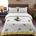 California King Size Duvet Cover 4 Piece Bedding Set Farm Honey Bee ...