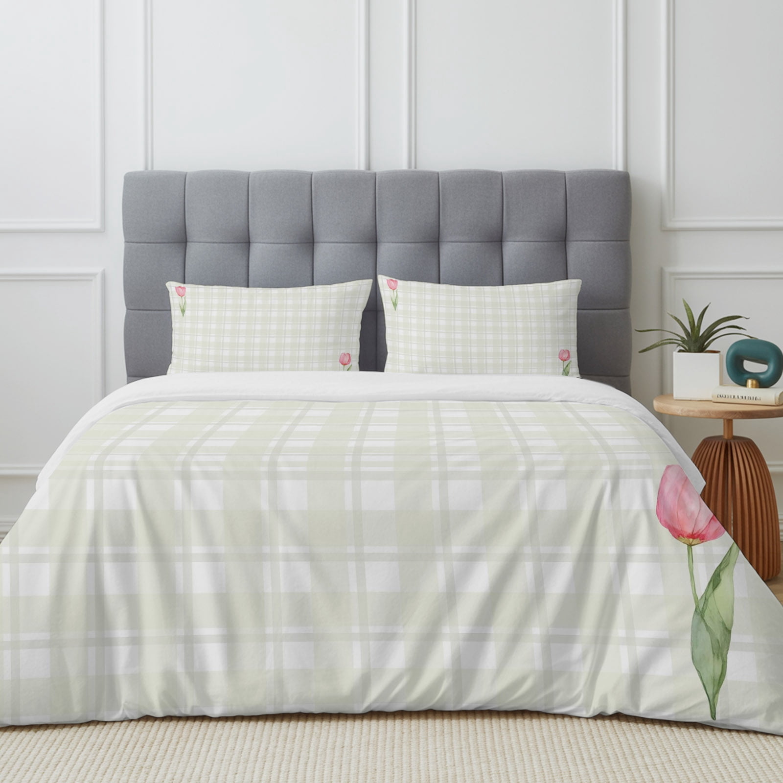 California King Size Duvet Cover 4 Piece Bedding Set Light Yellow ...