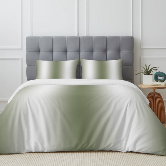 California King Size Duvet Cover 4 Piece Bedding Set Sage Green ...