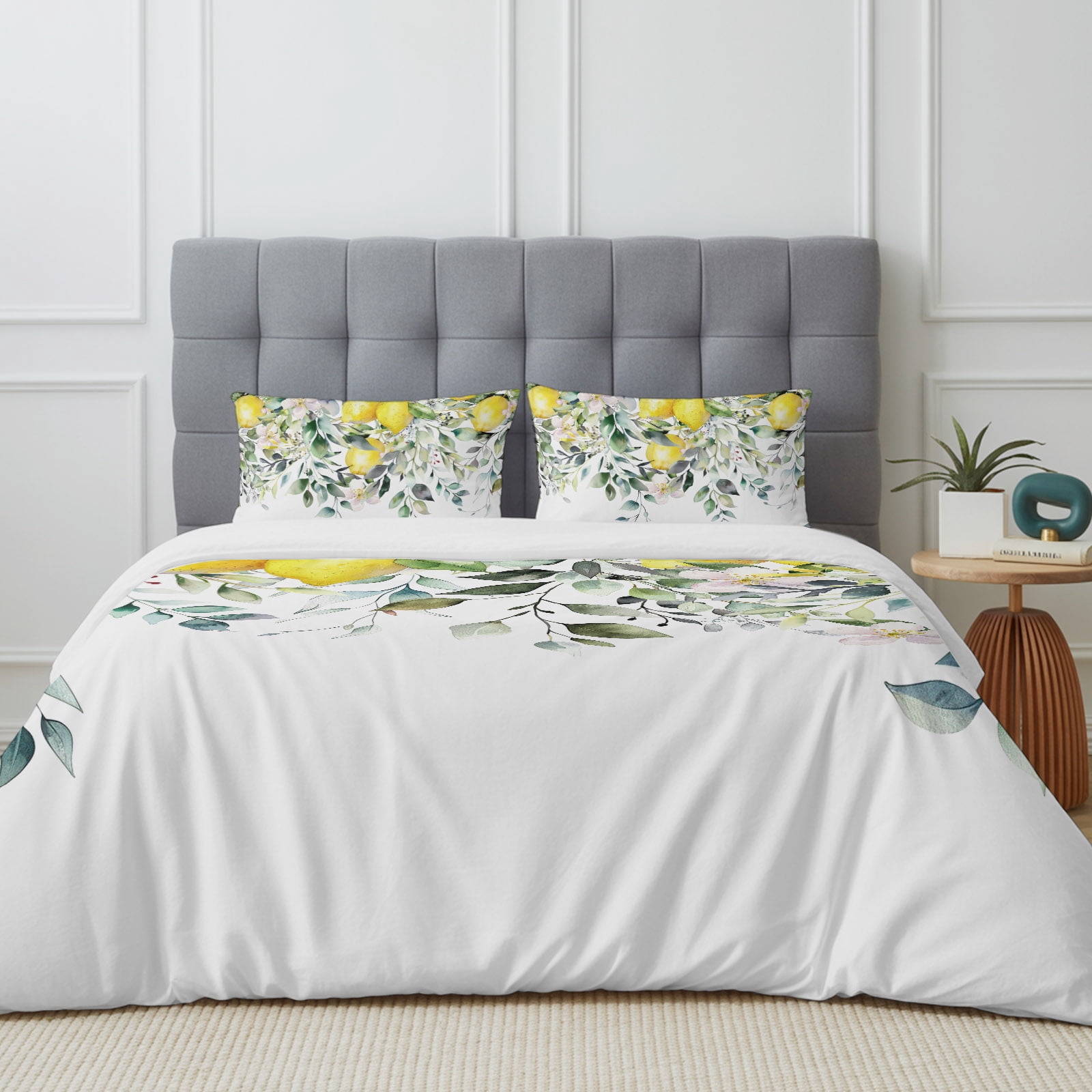 California King Size Duvet Cover 4 Piece Bedding Set Spring Watercolor ...