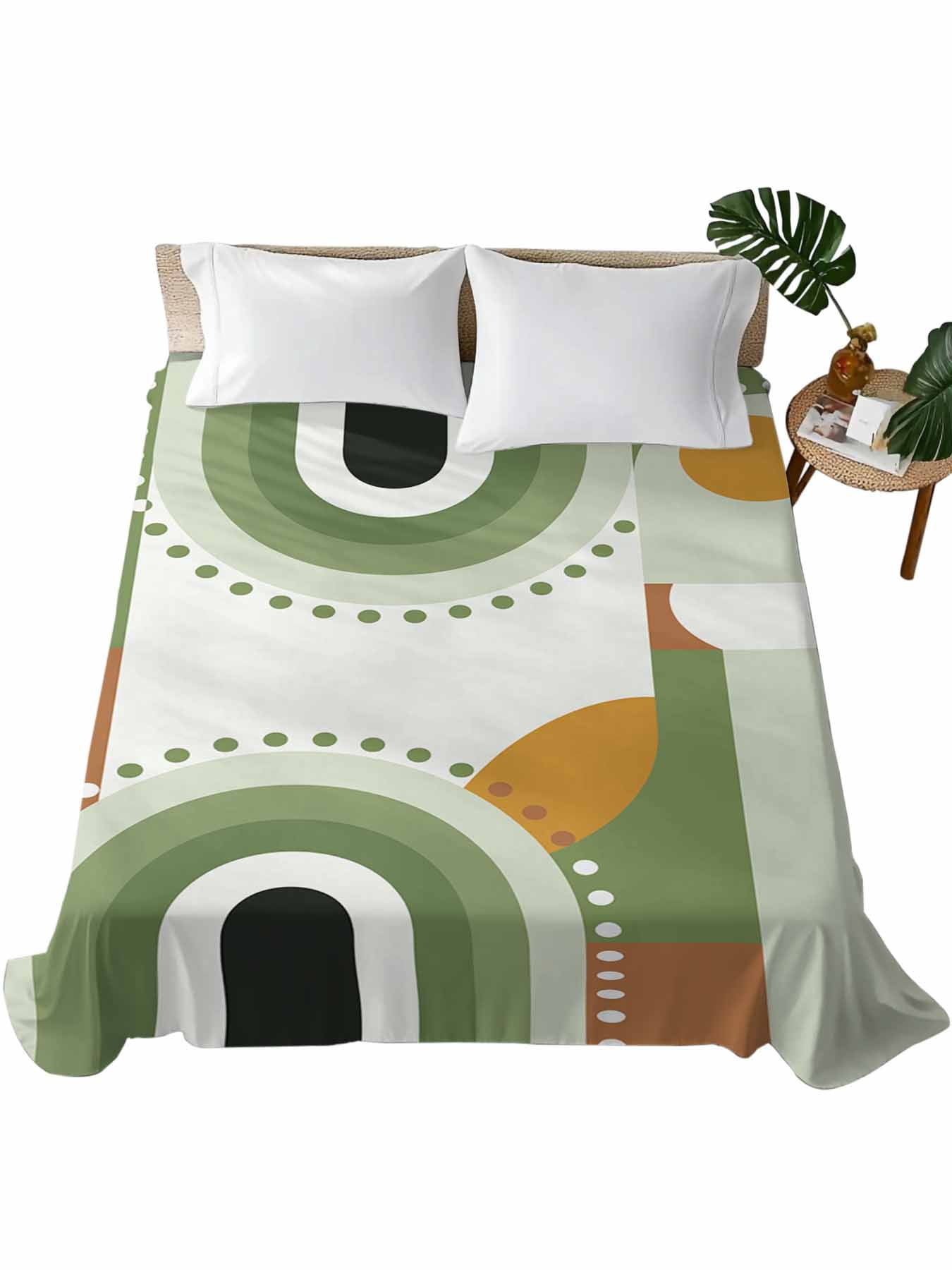 California King Size Flat Sheet Only, Modern, Soft Brushed Microfiber ...