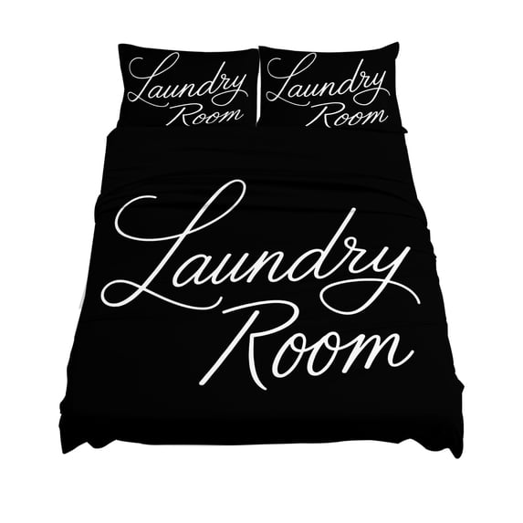 California King Size Laundry Room Sheet Sets Black Background Modern ...