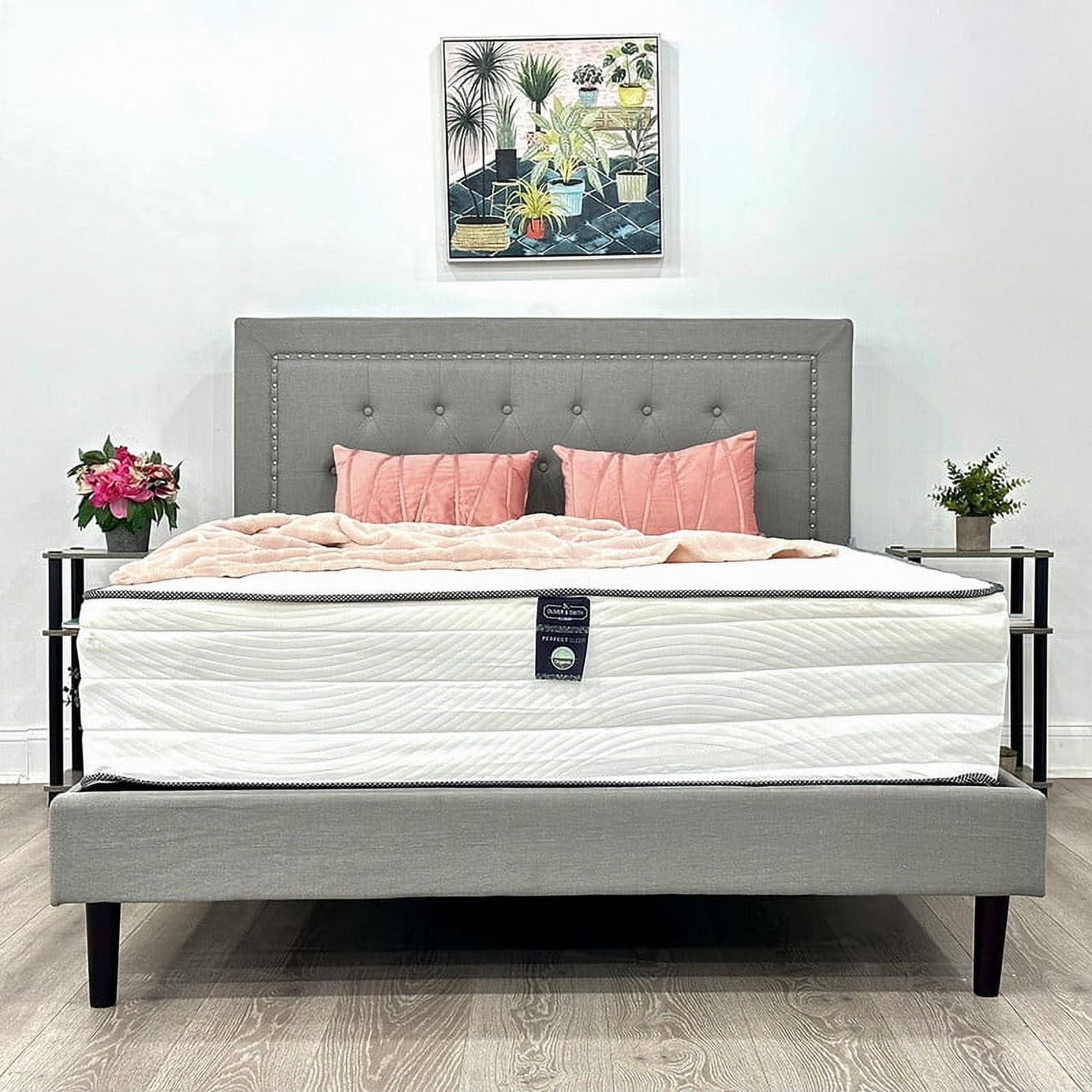 California King Size Mattress - 12 Inch Cool Memory Foam & Spring ...